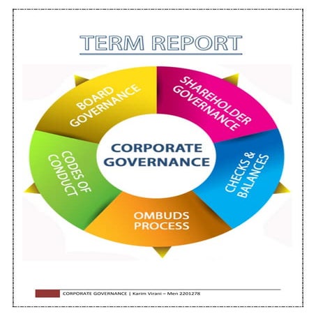 Corporate Governance - Term Report - Karim Virani | PDF