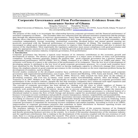 Corporate governance and firm performance | PDF