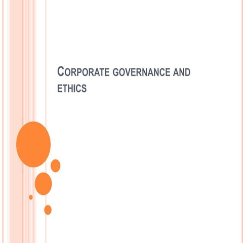 Corporate Governance & Ethics; CSR, values | PPTX