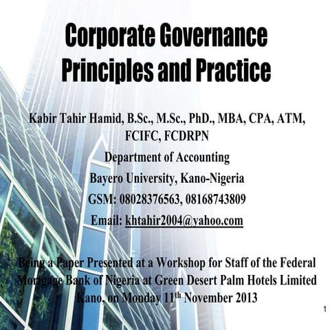 Corporate governance principles_and_prac | PPTX | Business Accounting ...