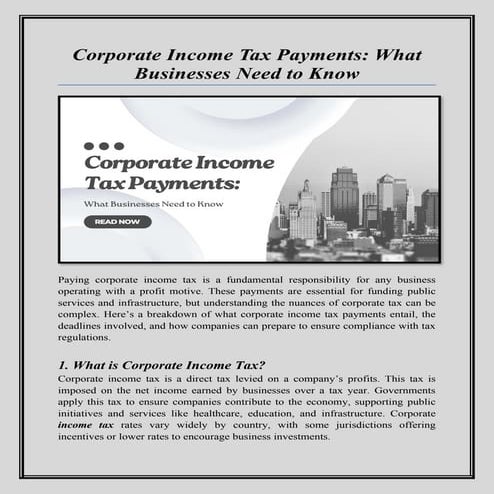 Corporate income tax Return file in India | PPTX
