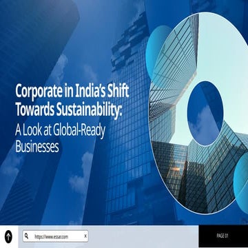 Corporate in India’s Shift Towards Sustainability A Look at Global ...