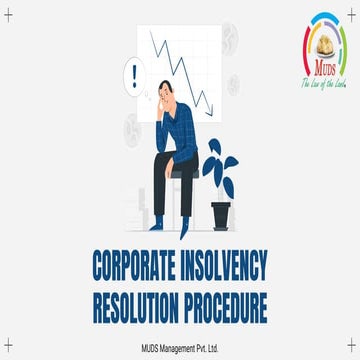 Corporate Insolvency Resolution Procedure - Muds Management | PDF
