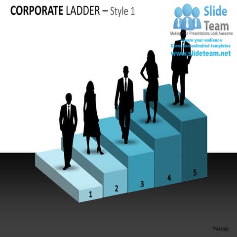 Corporate ladder style 1 powerpoint presentation slides ppt templates | PDF
