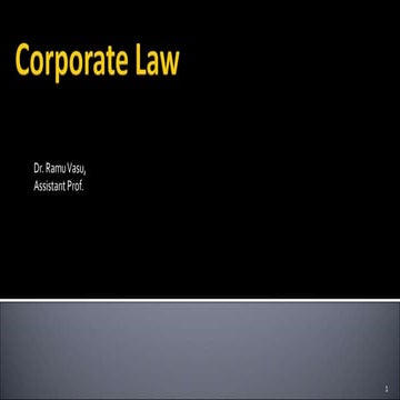 Corporate law | PPT