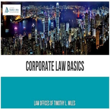 Corporate Law Basics | PPTX