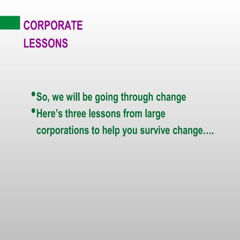 Corporate lessons | PDF