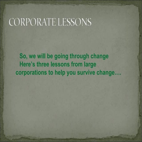 Corporate lessons | PPT