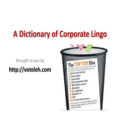 Corporate Lingo | PDF