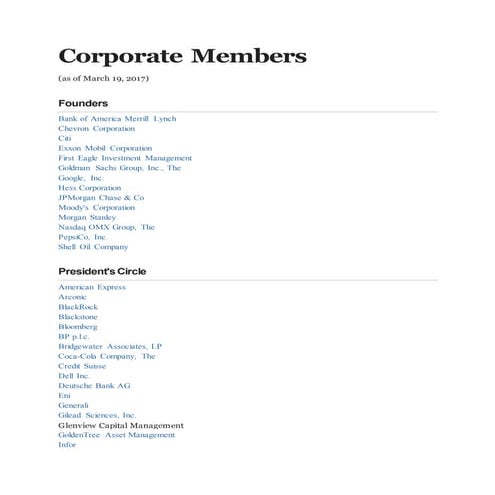 Corporater Members | DOCX