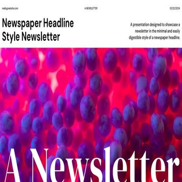 Corporate Minimal Newspaper Headline Style Newsletter.pptx
