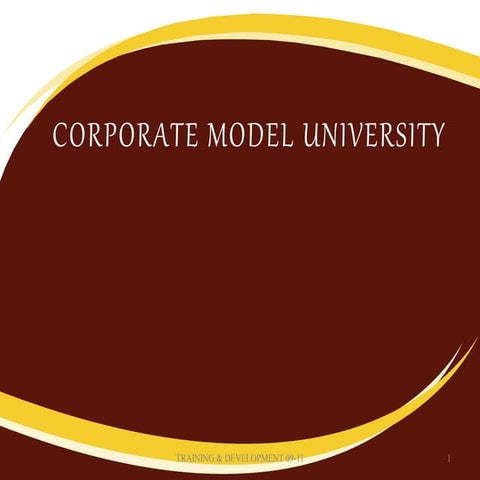 Corporate model university | PDF