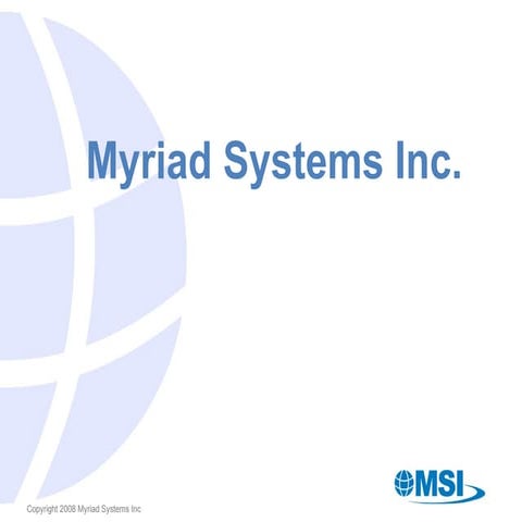 MSI Corporate Overview | PPT
