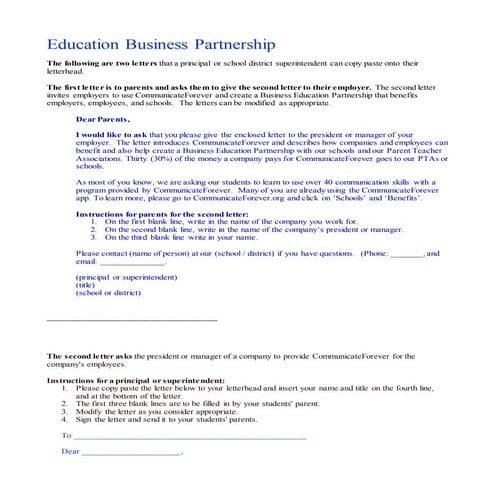 Corporate partnership | DOCX