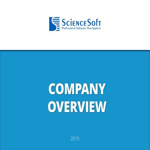 ScienceSoft Corporate Profile | PPT