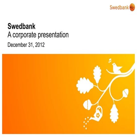 Swedbank Corporate Presentation 2012 | PDF