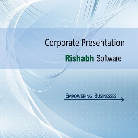 Rishabh Software Corporate Presentation Ppt