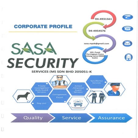 Corporate Profile Sasa Security | PDF