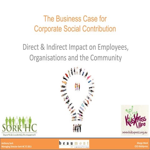 Business Case For Corporate Social Responsibility & Contribution | PPTX