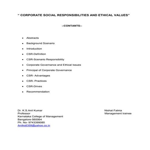 Corporate Social Responsibility | PPTX