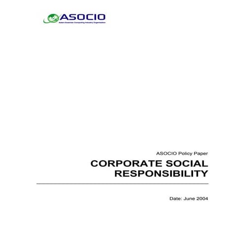 Corporate social responsibility | PDF