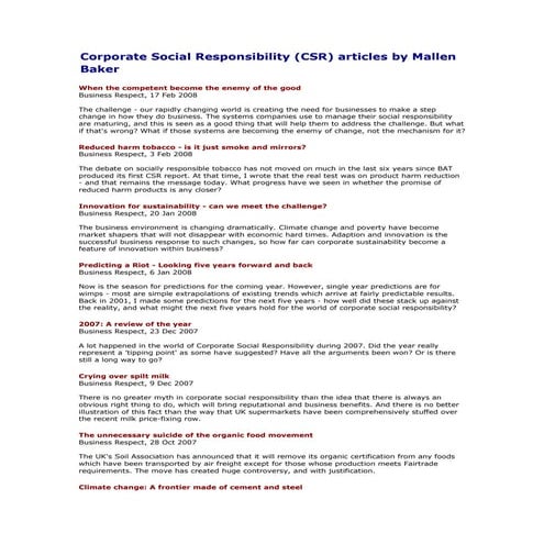 Corporate social responsibility | PDF