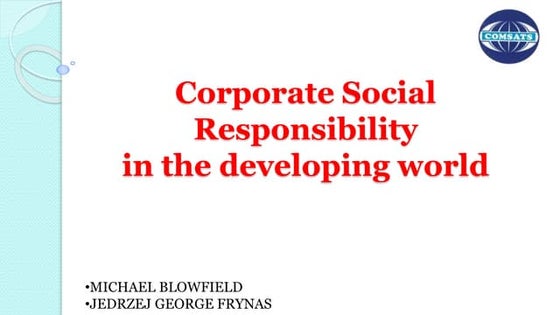 CSR in Global Context and in International Business | PPTX | Business ...