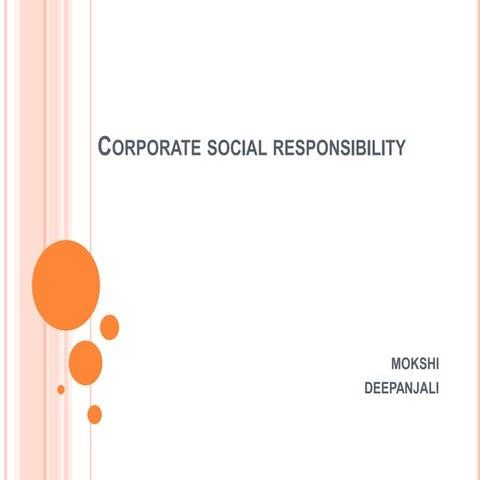 Corporate social responsibility | PPT