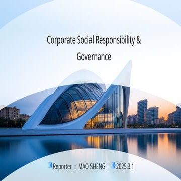 Corporate Social Responsibility & Governance | PPTX