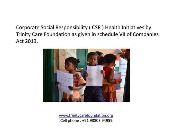 Corporate social responsibility (CSR) on Hospitals | PPT