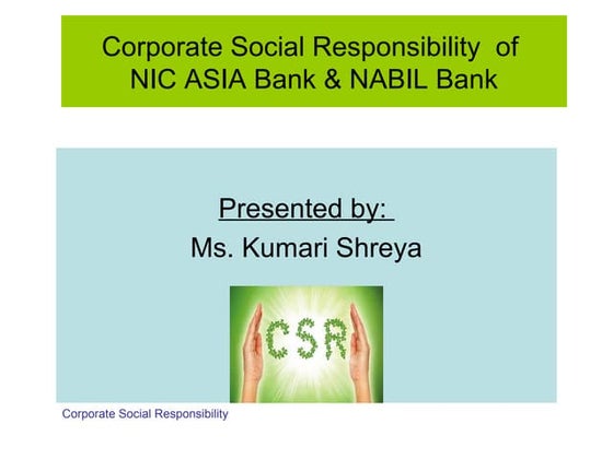 A presentation on Corporate Social Responsibility on Banking.pptx