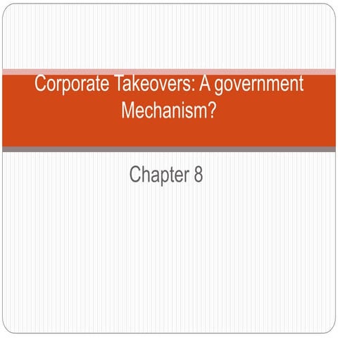 Corporate takeovers | PPTX