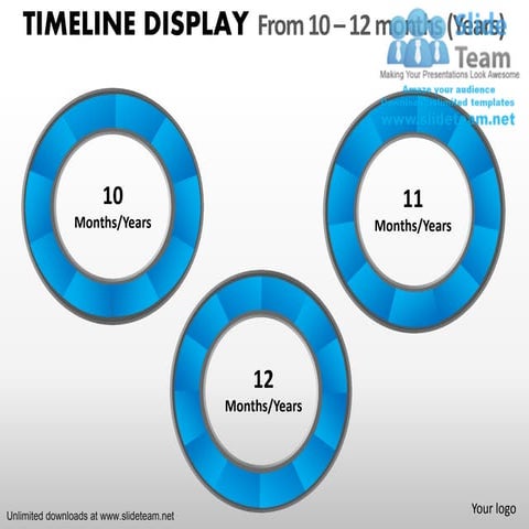 How to make abstract circular timeline display 1 presentation templates ...