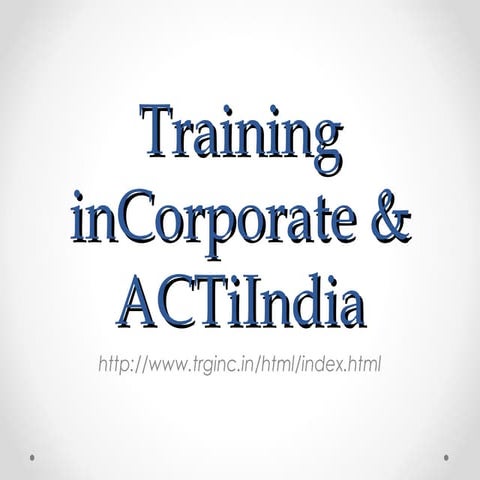Corporate training programs mumbai | PPT