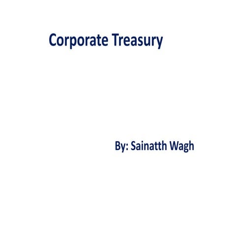 Corporate treasury | PDF