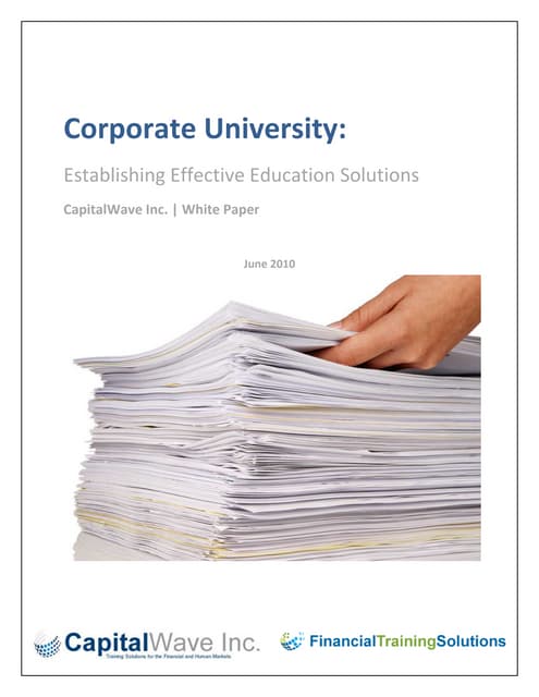 The Corporate University: A Model for Continuous Learning | PPT