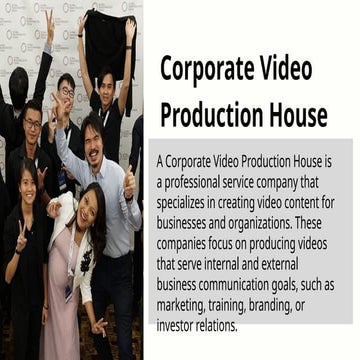 Corporate Video Production House – Your Partner in Professional ...