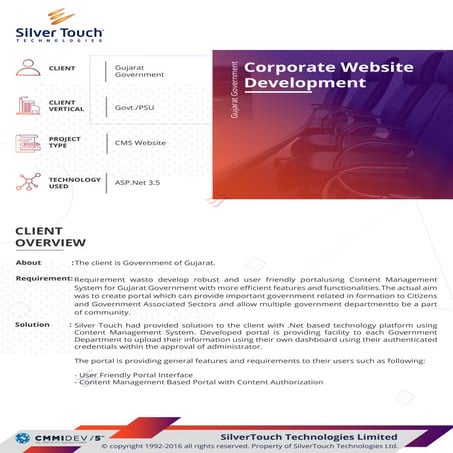 Corporate Presentation - Silver Touch Technologies | PPTX