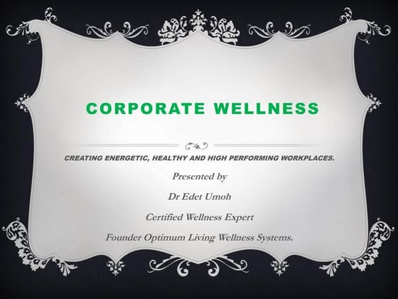 Health and Wellness Presentation | PPTX | Wellness | Healthy Living