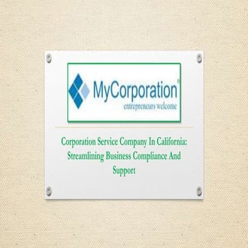 Corporation Service Company In California: Streamlining Business ...