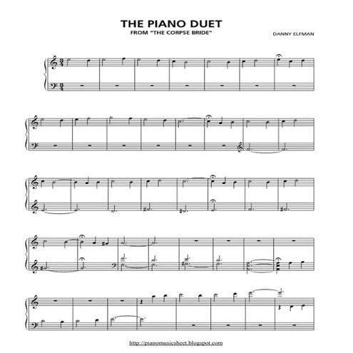 Corpse bride danny elfman-the-piano_duet _corpse bride_ | PDF