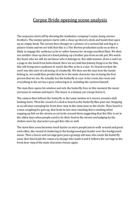 Opening sequence shot list | PDF