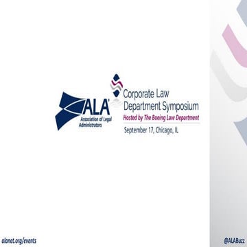 ALA 2015 Corporate Law Department Symposium | PPT