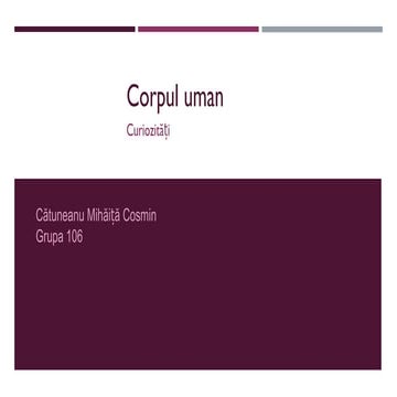 Corpul uman (1) | ODP