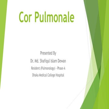 Cor pulmonale - october'18 | PPTX