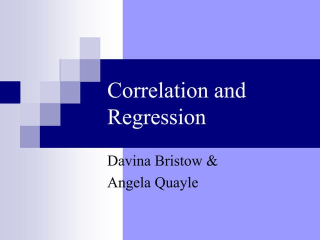 Regression analysis. | PPTX