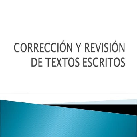 Corrección y revisión de textos escritos | PPT