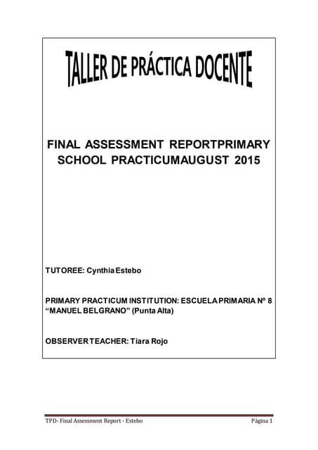 Self-Assessment: Kindergarten | DOCX