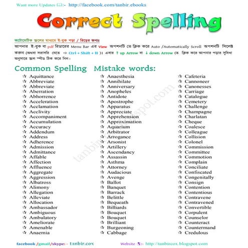 Correct spelling by tanbircox | PDF