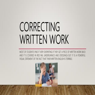 Correcting written work | PPT